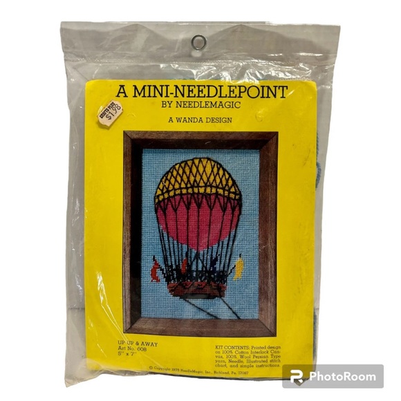 Needlemagic | Office | Needlemagic Needlepoint Kit Up Up And Away Hot Air Balloon New | Poshmark